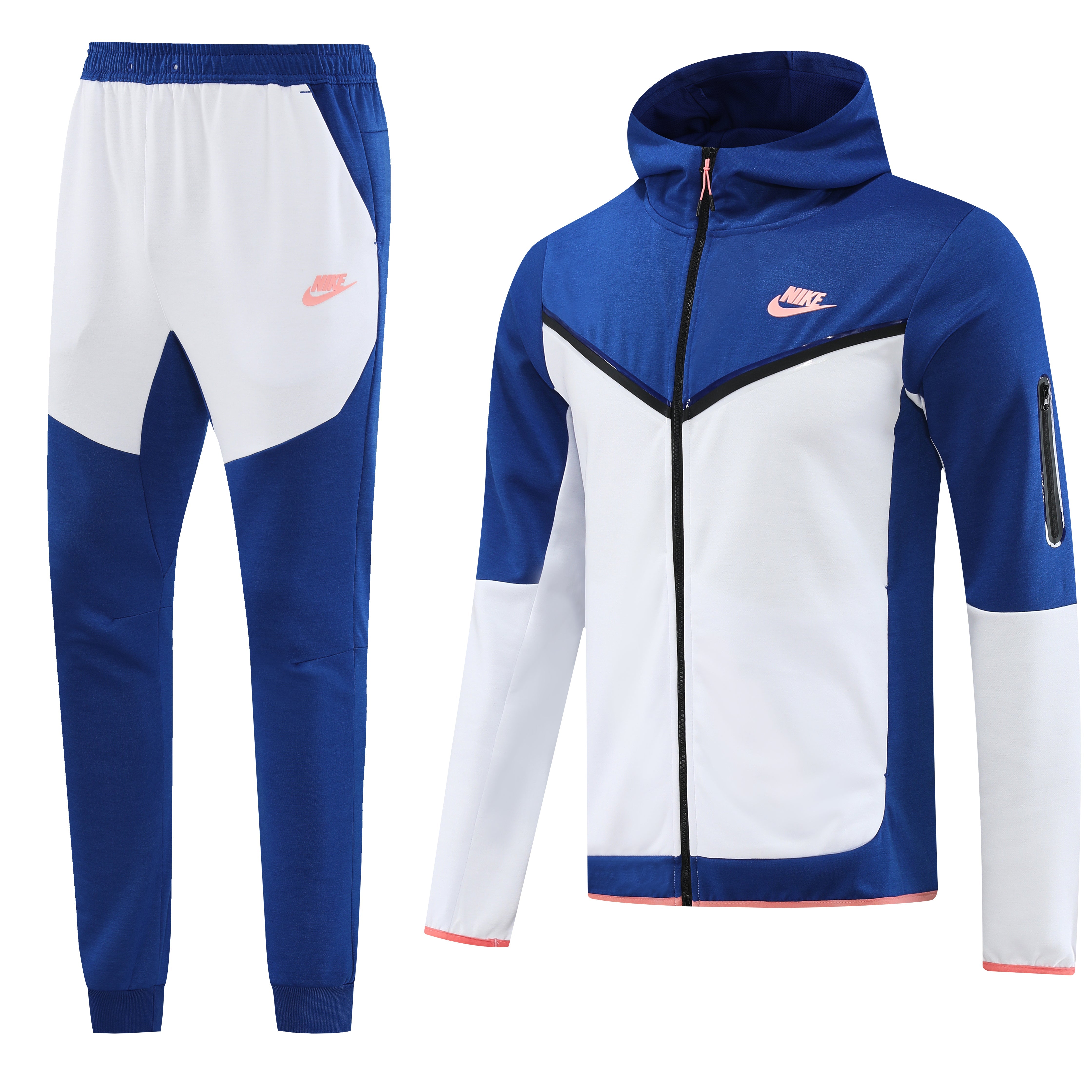 Conjunto Nike Tech Fleece Azul/Branco